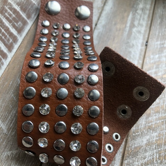 Jewelry | Leather Studded Bracelet | Poshmark